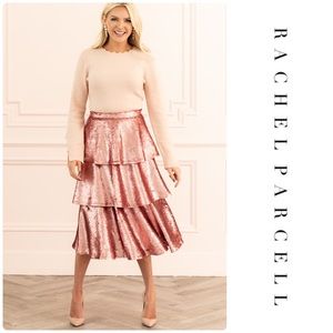 Rachel Parcell | Skirts | Rachel Parcell Tiered Sequin Skirt | Poshmark